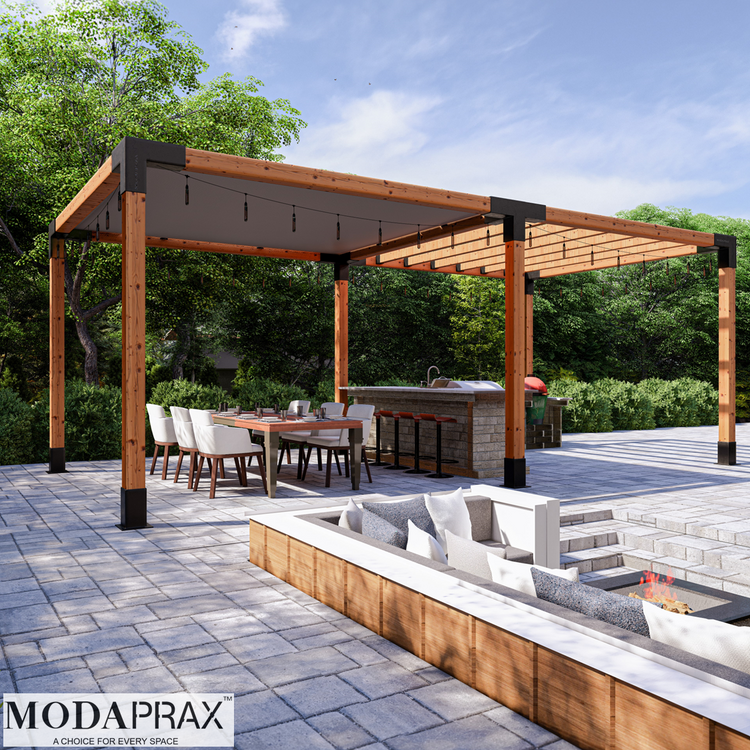 Expanded L Shape Pergola Kit for 140x140 Timber Posts – Modaprax