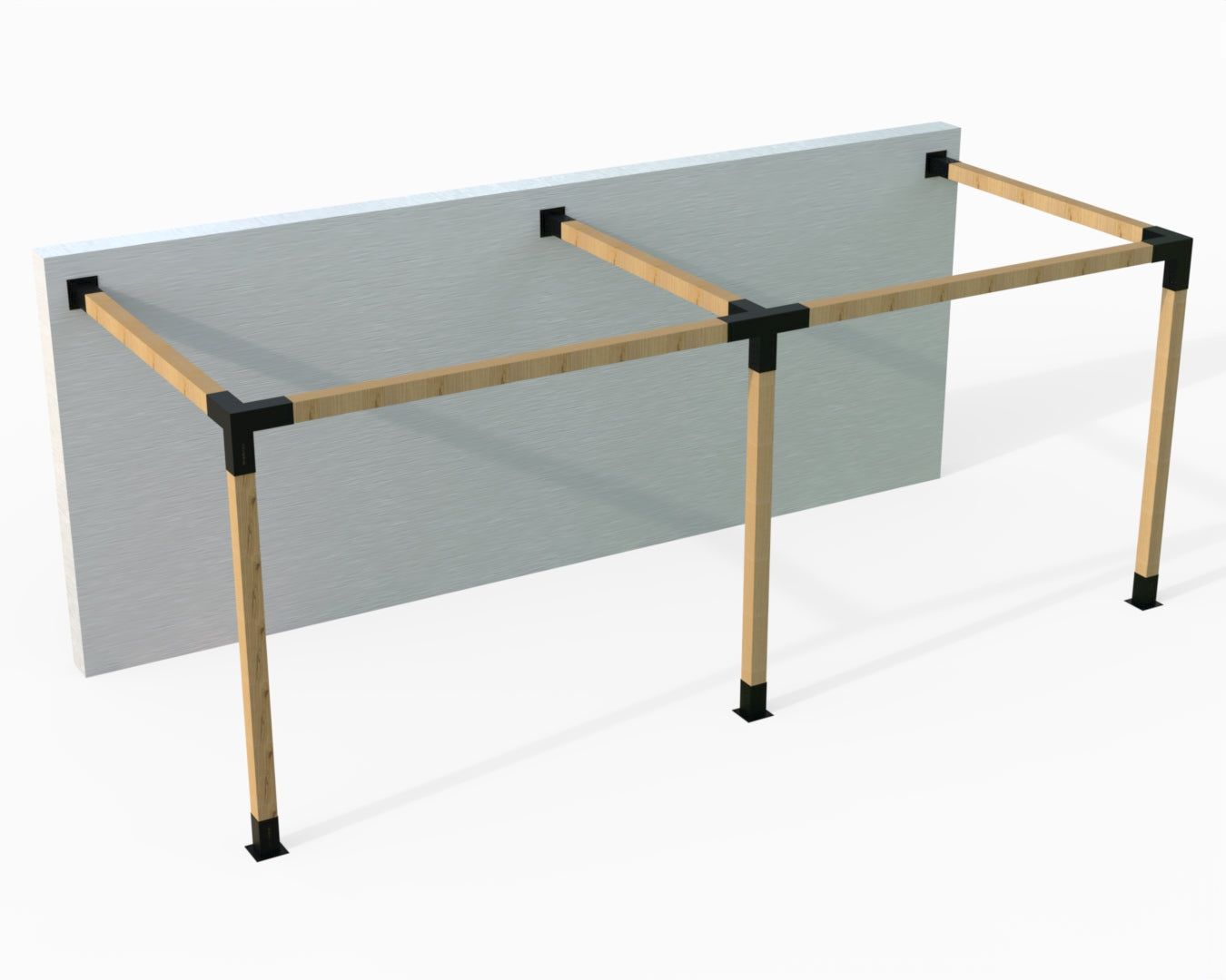 Double Wall Mounted Pergola Kit for 90x90 Timber Posts – Modaprax